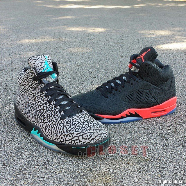 Air Jordan 5 3Lab5 黑红爆裂实物图赏 Infrared 23 球鞋资讯 FLIGHTCLUB中文站|SNEAKER球鞋资讯第一站