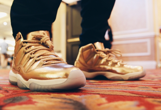 金色 Air Jordan 11 ＂Gold＂ 上脚实拍 AJ11 球鞋资讯 FLIGHTCLUB中文站|SNEAKER球鞋资讯第一站
