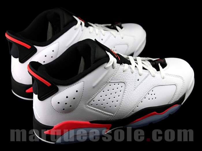Air Jordan 6 Low “White Infrared” 白红实物新图 304401-123AJ6低帮 球鞋资讯 ...