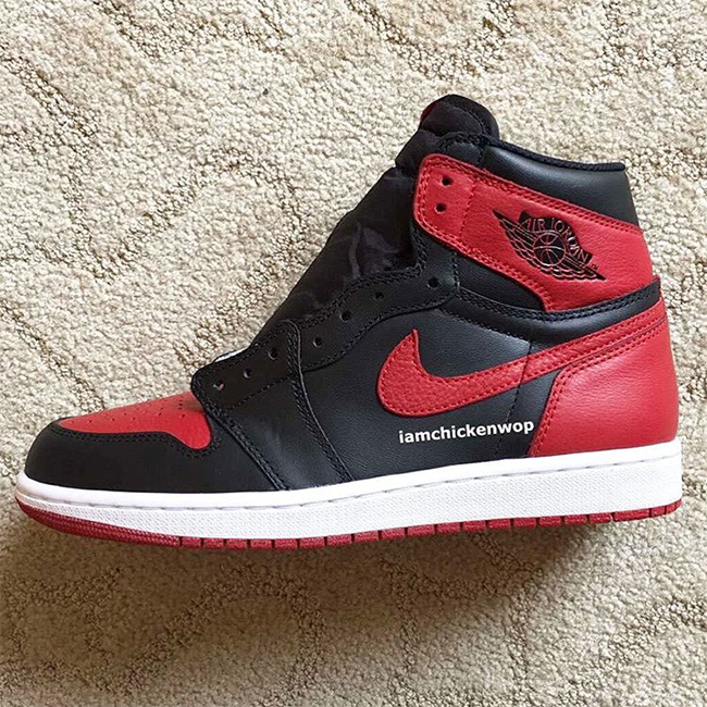 2016 款黑红 Air Jordan 1 High “Bred” 真身亮相！ 555088-001AJ1黑红 球鞋资讯 FLIGHTCLUB ...