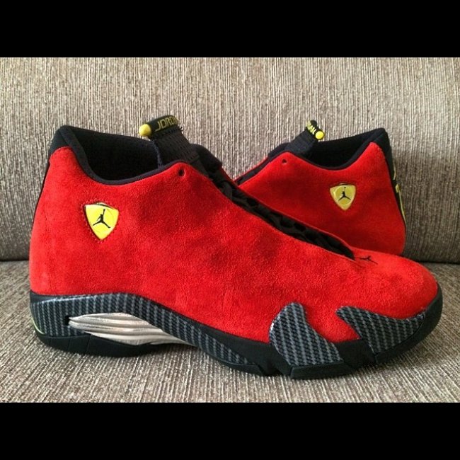 Air Jordan 14 "Ferrari" 红麂皮配色全新实物图赏 AJ14 球鞋资讯 FLIGHTCLUB中文站|SNEAKER球鞋资讯第一站